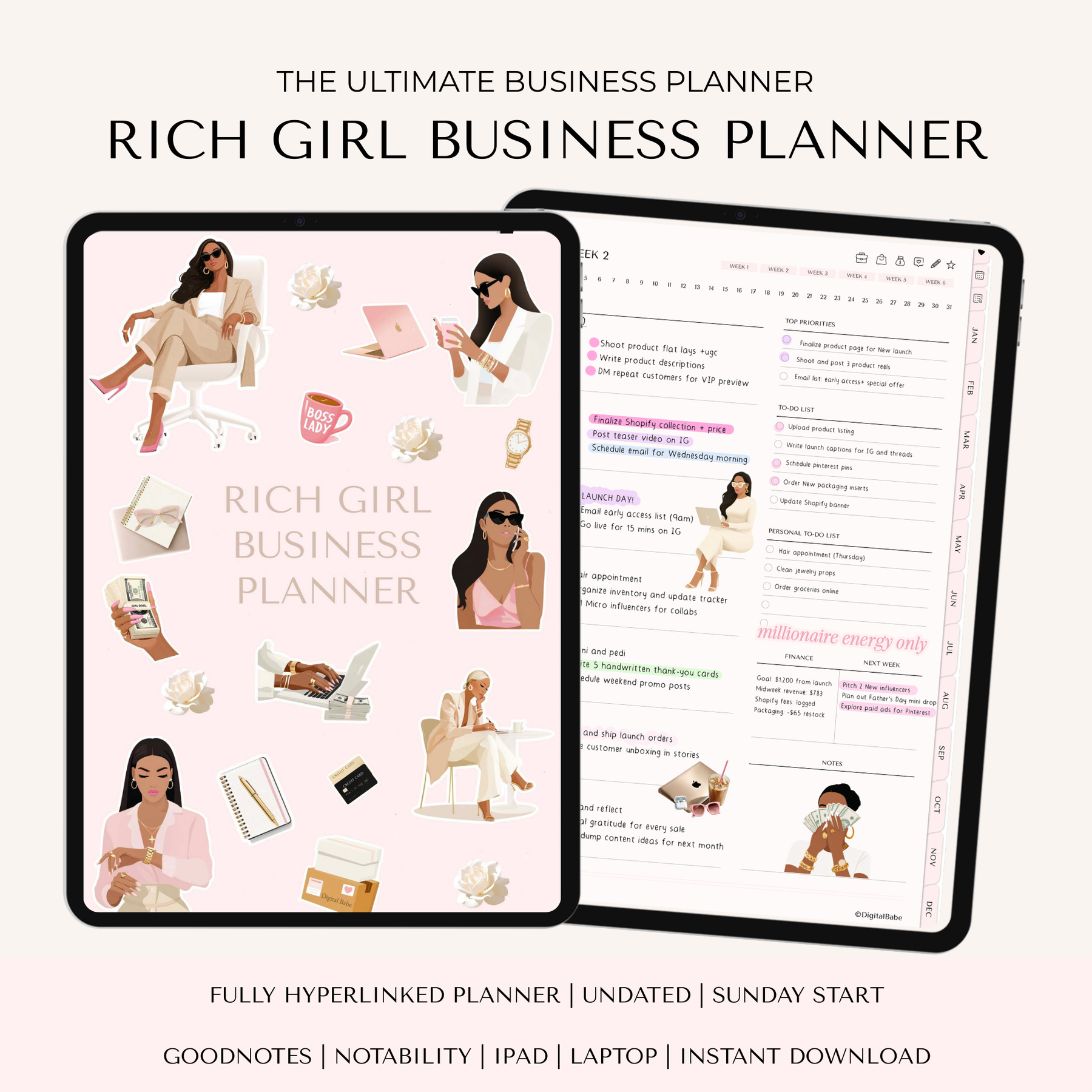 Digital planners to help organize your business and reach your goals!